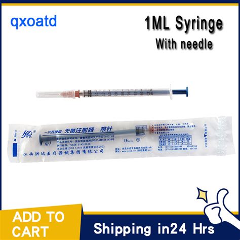 1ml Injection Device With 25g 3 5inch Needles Disposable Sterile
