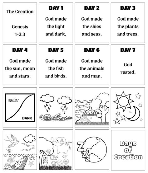 Days Of Creation 10 Free Pdf Printables Artofit