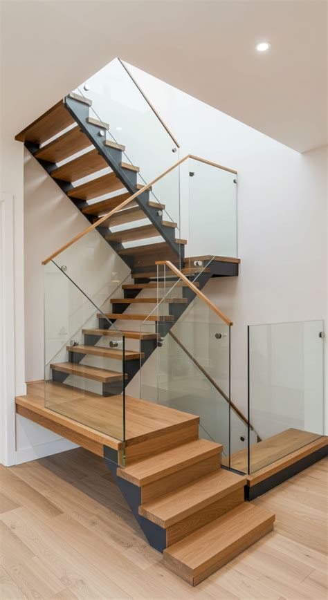 10 Modern Staircase Designs With Glass And Wood