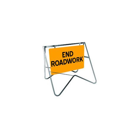 End Roadwork 600 X 600mm Non Reflective Sign W Swing Stand