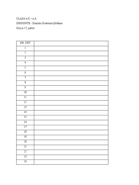 Tabel Elevi Pdf