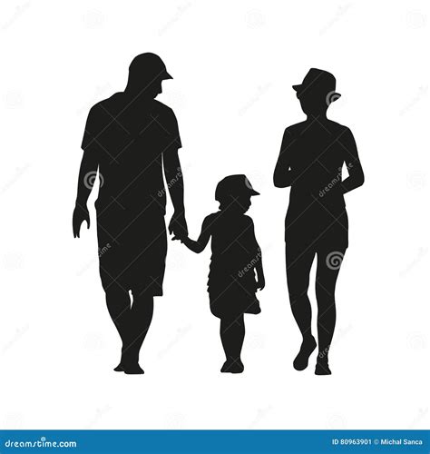 Familia Hombre Mujer Y Niño Ilustración del Vector Ilustración de burro bebé