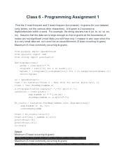 Class 6 Programming Assignment 1 Pdf Class 6 Programming