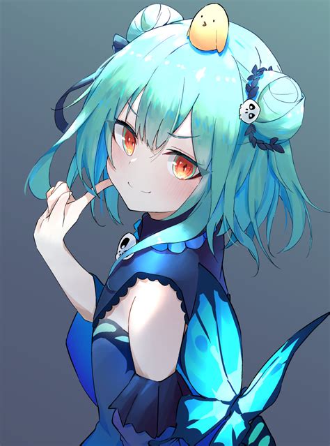 Safebooru 1girl Absurdres Bangs Blush Breasts Bug Butterfly Gloves