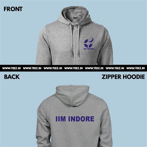 Iim Indore Zipper Grey Hoodiev1728536272