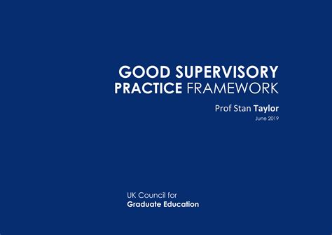 Good Supervisory Practice Framework Nova Teach