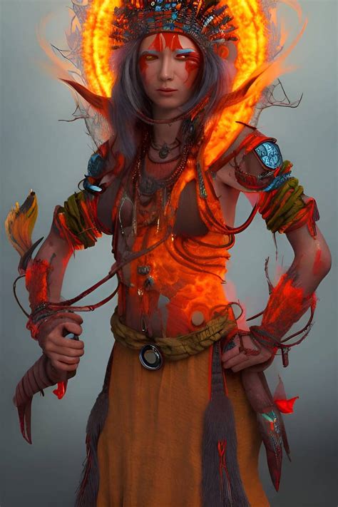 Female Fire Shaman By Valkyrieeir On Deviantart