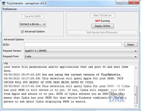 Save Shsh Blobs Ecid Shsh For Apple Tv Ios 41 With Tinyumbrella 41