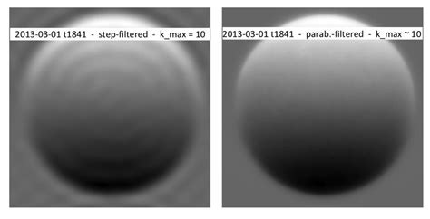 Images Of GONG Site Dopplergrams From Big Bear After Low Pass Filtering
