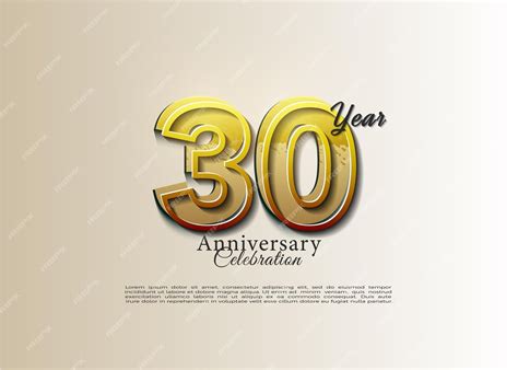 간단하고 독특한 숫자 벡터 프리미엄 디자인을 갖춘 30주년 프리미엄 벡터
