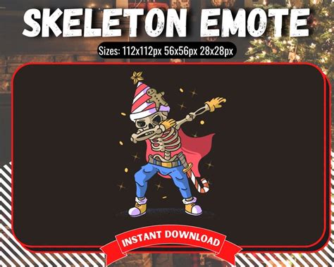 Skull Emote For Your Twitch Stream Halloween Christmas Dab Spooky