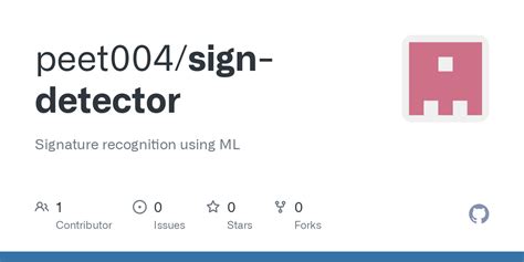 Github Peet004sign Detector Signature Recognition Using Ml