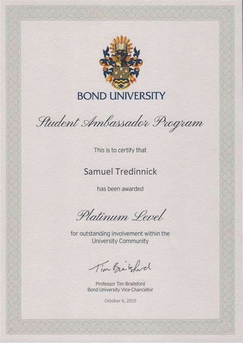 Bond University Letter Pdf