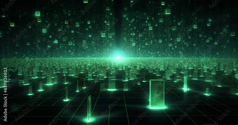 Deep Learning Neural Network Visualized As Radiant Nodes Connected