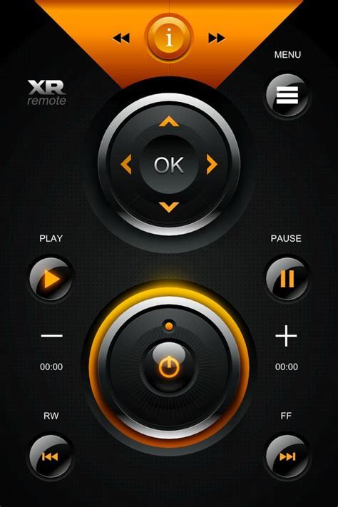 Xbmc Remote App For Apple Iphone Ios Skeuomorphic Ui Design Ui