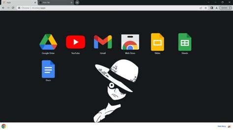 Dark Monkey D. Luffy Google Chrome Theme - GThemes.org