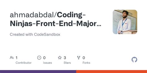 github ahmadabdal coding ninjas front end major project created with