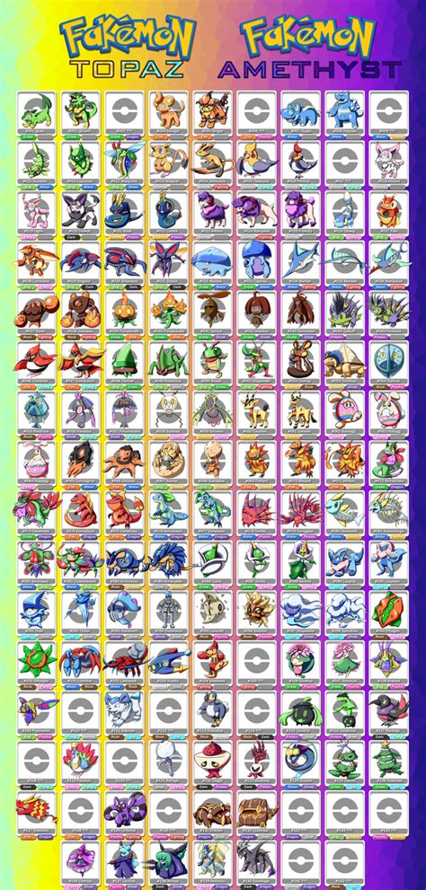 Fakemon Topaz And Amethyst Pokedex By Vixichrome On Deviantart