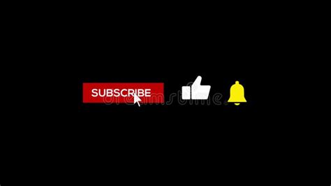 Subscribe Reminder And Like Button Animation With Mouse Cursor With