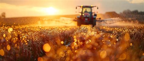 Concept Agricultural Innovation Crop Yield Irrigation Boosts Soybean Yields A Sunset Symphony