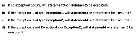 solved try { statement1 statement2 statement3 } catch