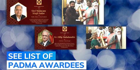 Mulayam Singh Sudha Murthy And Educationist Anand Kumar Conferred With