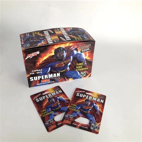 Wholesale Male Enhancement Pills Packing Boxes 500k Superman 3d