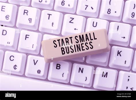 Writing Displaying Text Start Small Business Word Written On Aspiring