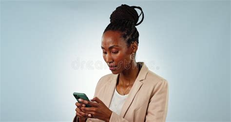 Phone Frustration And Black Woman In A Studio Networking On Social