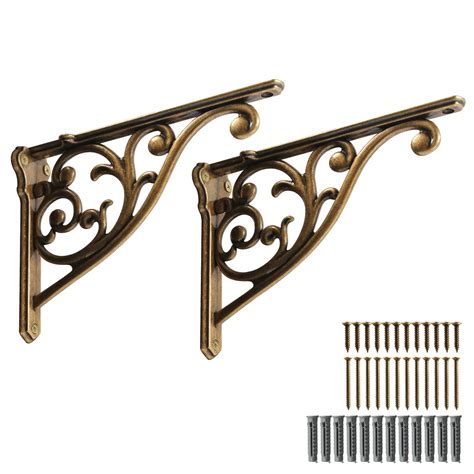 Khtumeware Ornate Decorative Shelf Brackets 5x35 Inch Small Wall Mounted