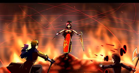 Pixivファンタジアls 【pfls】燃え盛る戦場【時雨平原の戦い】 ルナのイラスト Pixiv