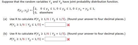 Solved Suppose That The Random Variables Y And Y Have Chegg Com