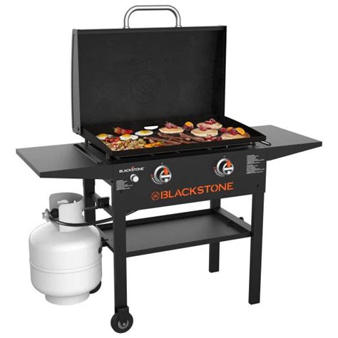 Blackstone 28inch Griddle Cooking Station With Hood Pro Smoke Bbq