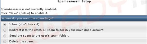การตั้งค่าเมนู Spamassassin Setup ใน Directadmin Readyidc Service