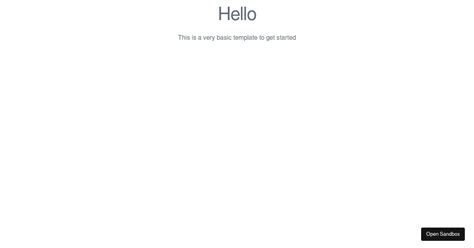 Starter Template Codesandbox