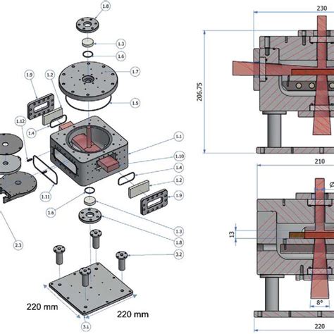 Left Exploded View Of The Pressure And Temperature Controlled Cell