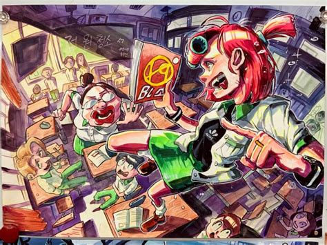 상황표현 시험 2025 귀여운 그림 그림 캐릭터 일러스트