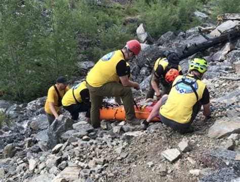 Cosar Team Rescues Injured Rock Climber After 30 Foot Fall From John
