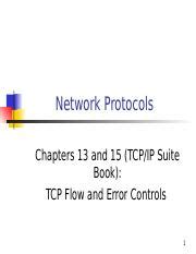TCP Flow And Error Control V Pptx Network Protocols Chapters And TCP IP Suite Book