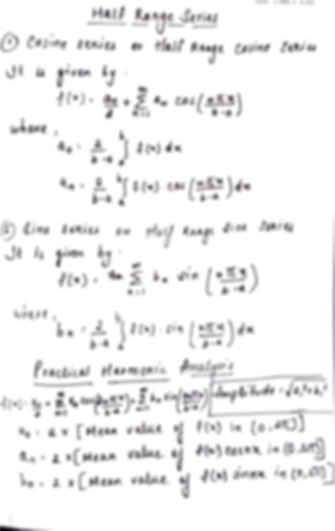 Solution Fourier Series Formula Sheet Studypool Solution Fourier Series Formula Sheet Studypool
