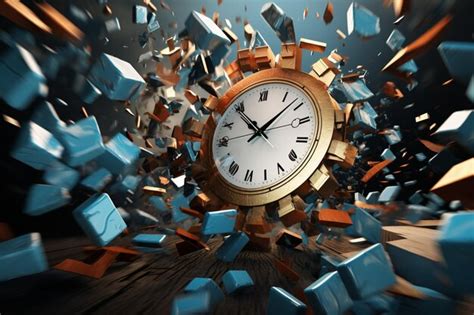 Premium Photo Abstract Representation Of Clock Hands Generative Ai