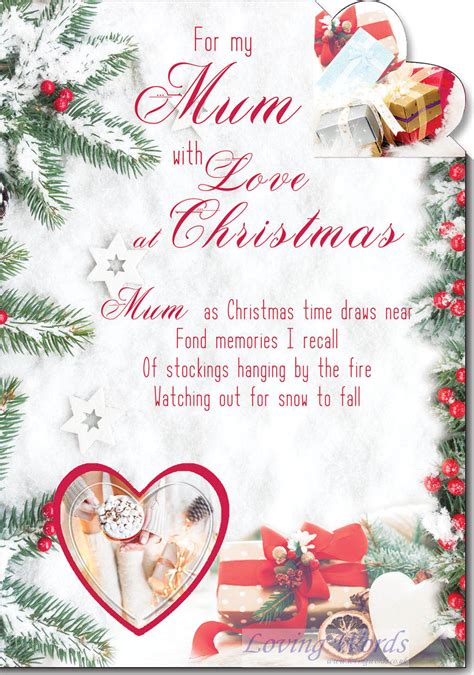 Mum With Love Christmas Greeting Cards By Loving Words