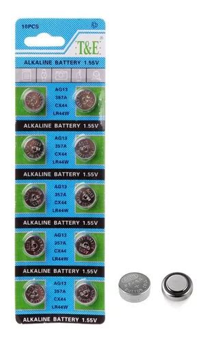 Pila Bateria Alkalina Ag13 Lr44 A76 357 Cx44 Para Relojes Cuotas Sin