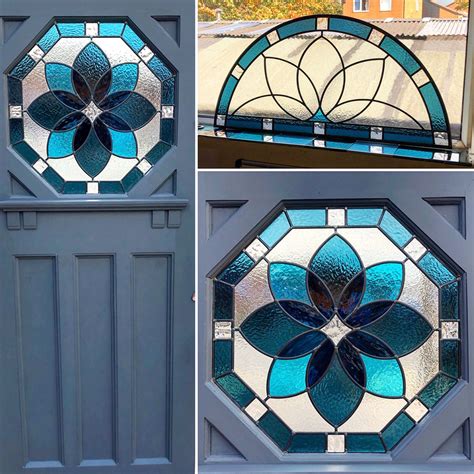 Bespoke 1930s Octagon Stained Glass Panel Period Home Style
