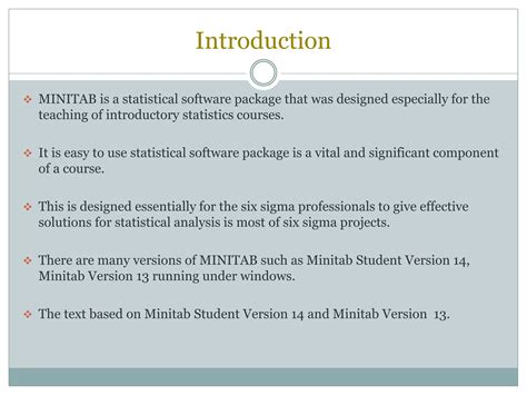 Applications Of Sas And Minitab In Data Analysis Pptx