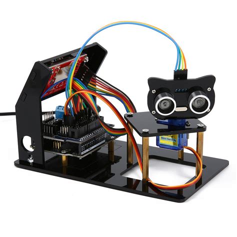 Jual Simulation Radar Ultrasonic Sensor Y Robotics Kit With R3 1 8 Tft Spi Splay Sg90 Servo