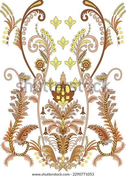 Paisley Motif Art Digital Textile Design Stock Illustration 2290771053