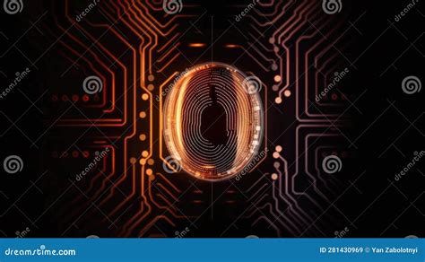 Biometric Authentication Fingerprint Scanning Cybersecurity Conceptual