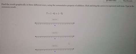 Solved Watch Video Show Examples Find The Result Graphically In Three