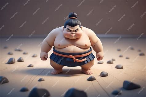 Premium Photo Very Detailed Tiny Cute Sumo Wrestler Cinematic